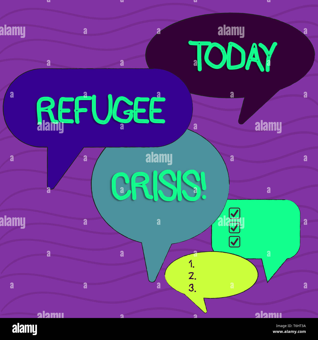 Conceptual hand writing showing Refugee Crisis. Concept meaning refer ...