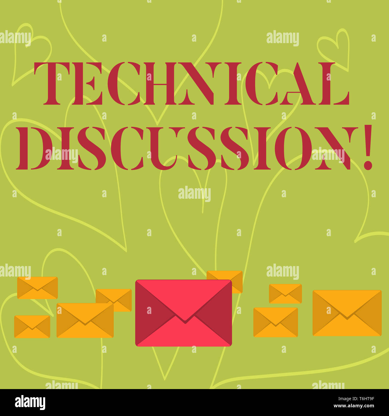 Handwriting text writing Technical Discussion. Conceptual photo ...