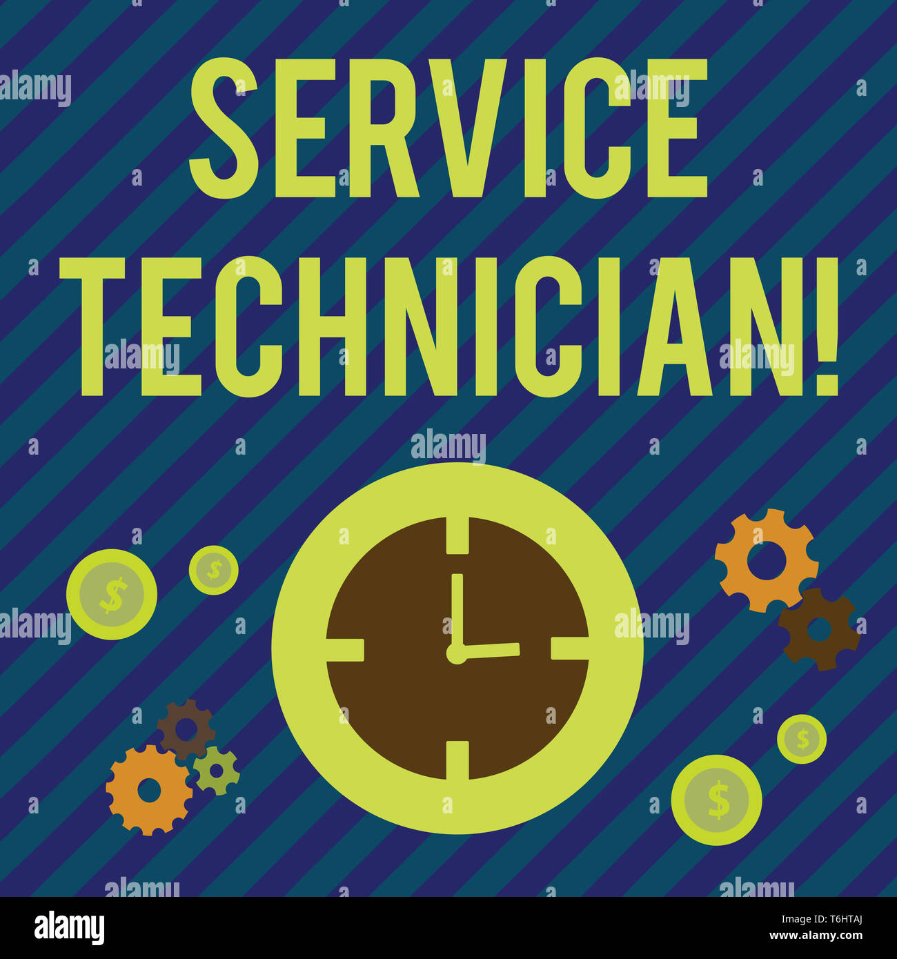 Text sign showing Service Technician. Business photo showcasing ...