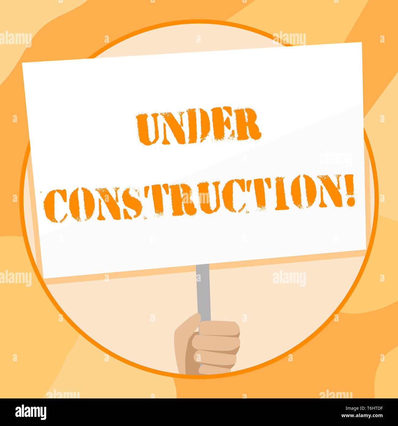 Handwriting text writing Under Construction. Conceptual photo project ...