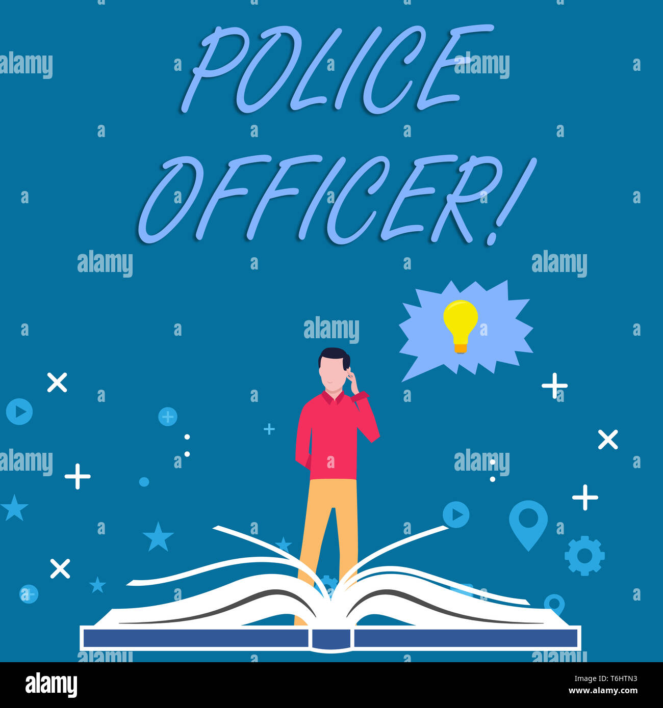Writing note showing Police Officer. Business concept for a ...