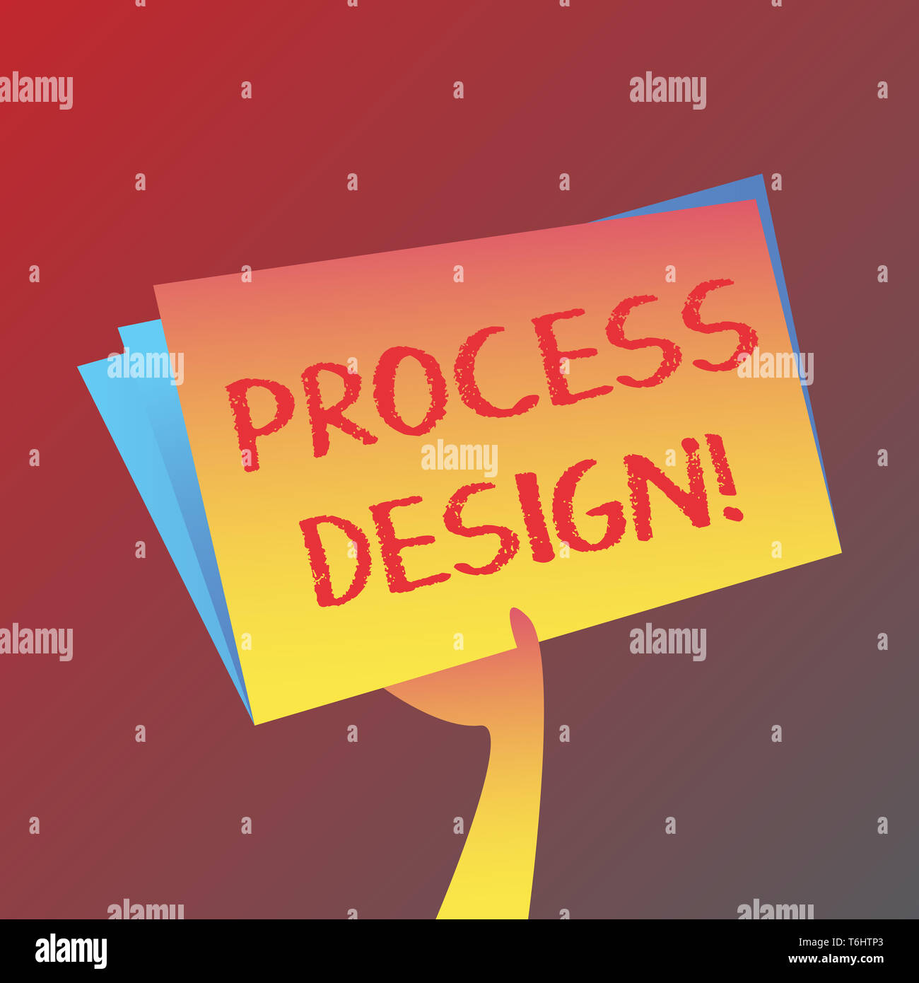Conceptual hand writing showing Process Design. Concept meaning process of originating and ...