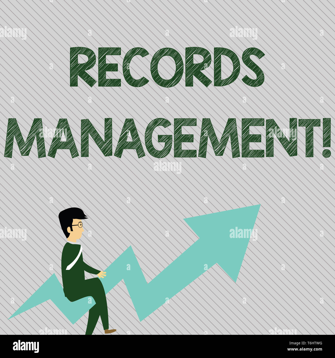 Text sign showing Records Management. Business photo text ...
