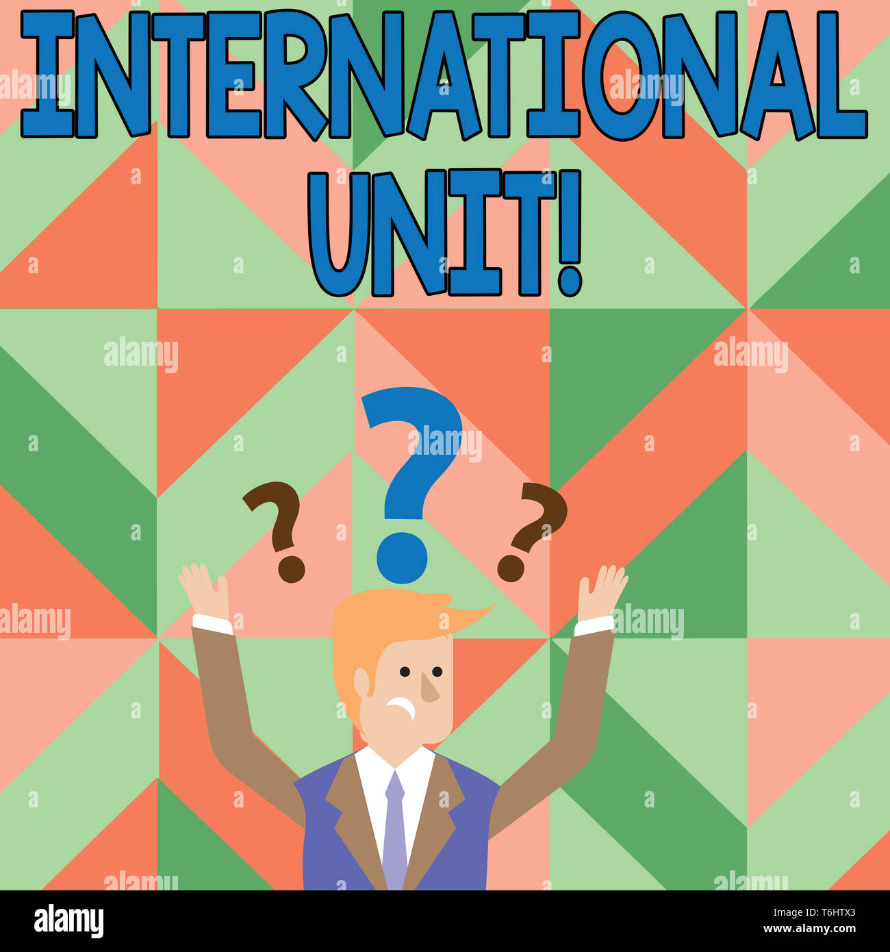 Text sign showing International Unit. Business photo showcasing the ...