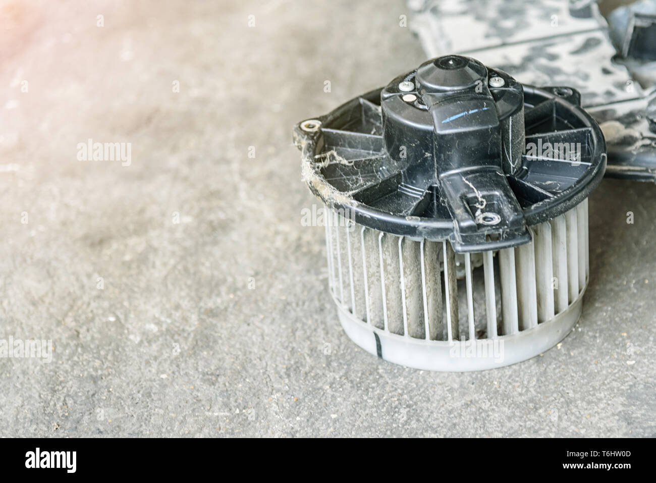 Replace Old and dirty Air conditioning propeller of the car Stock Photo ...