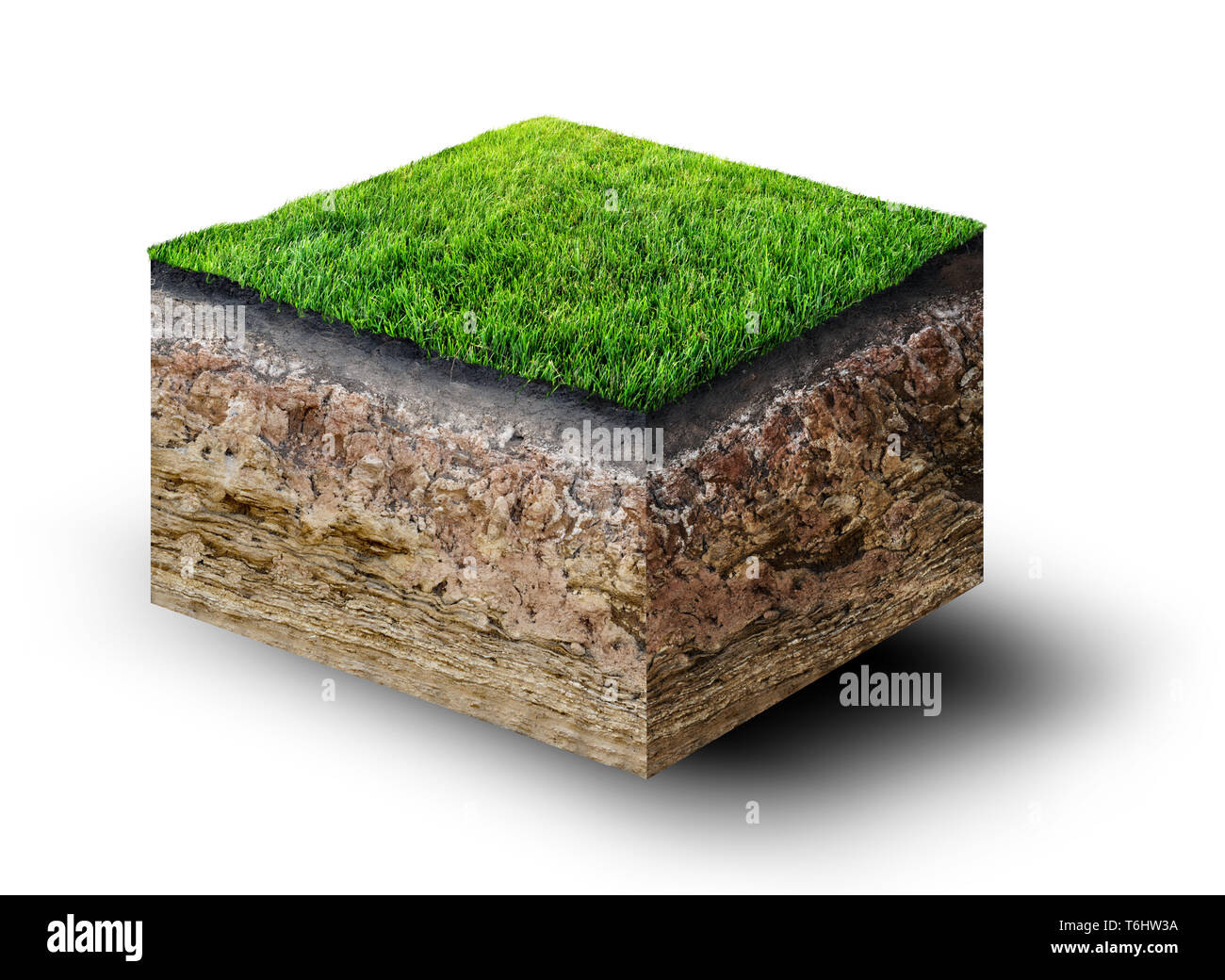 cut of soil with grass Stock Photo - Alamy