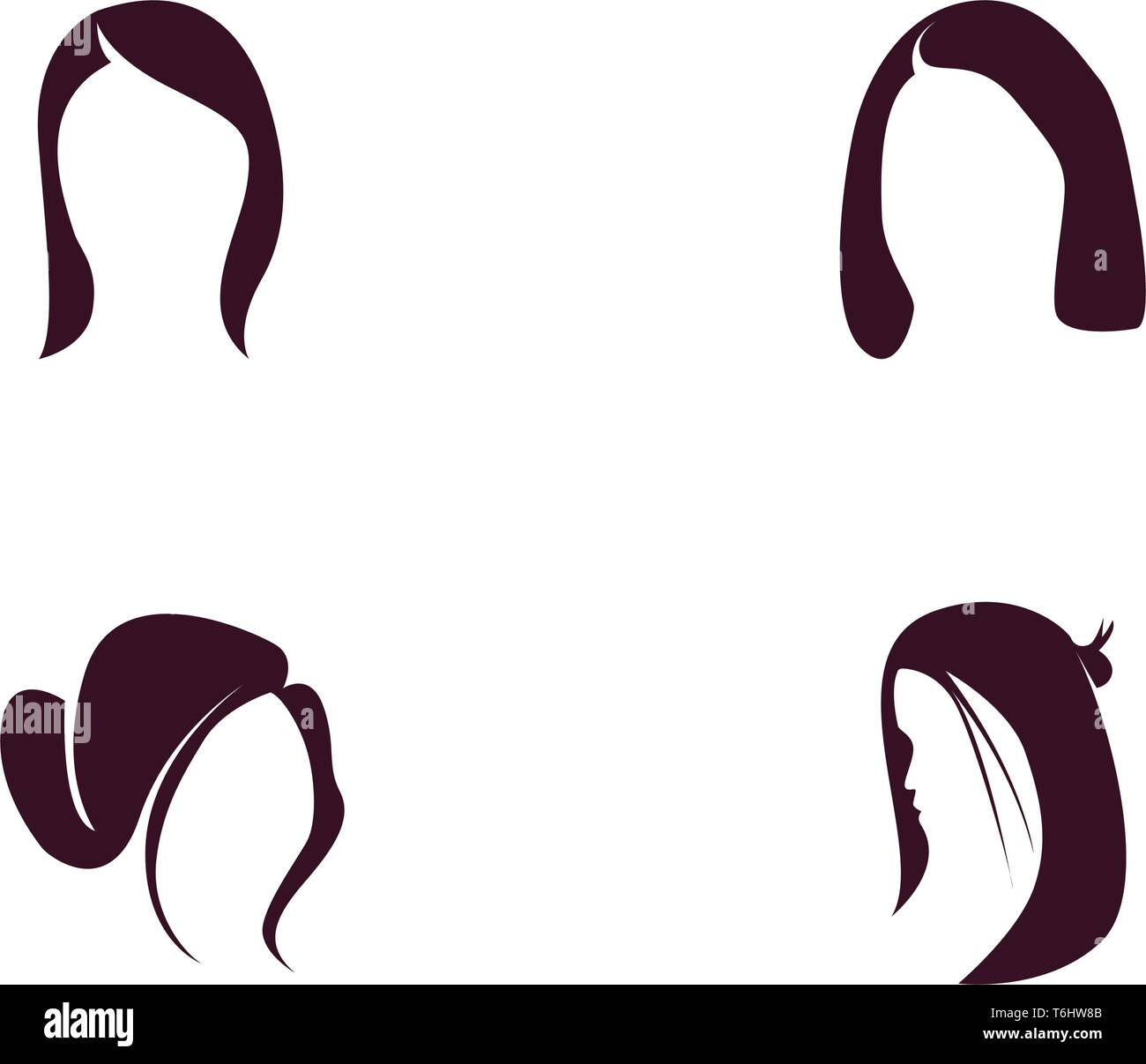 hair woman and face logo and symbols Stock Vector Image & Art - Alamy