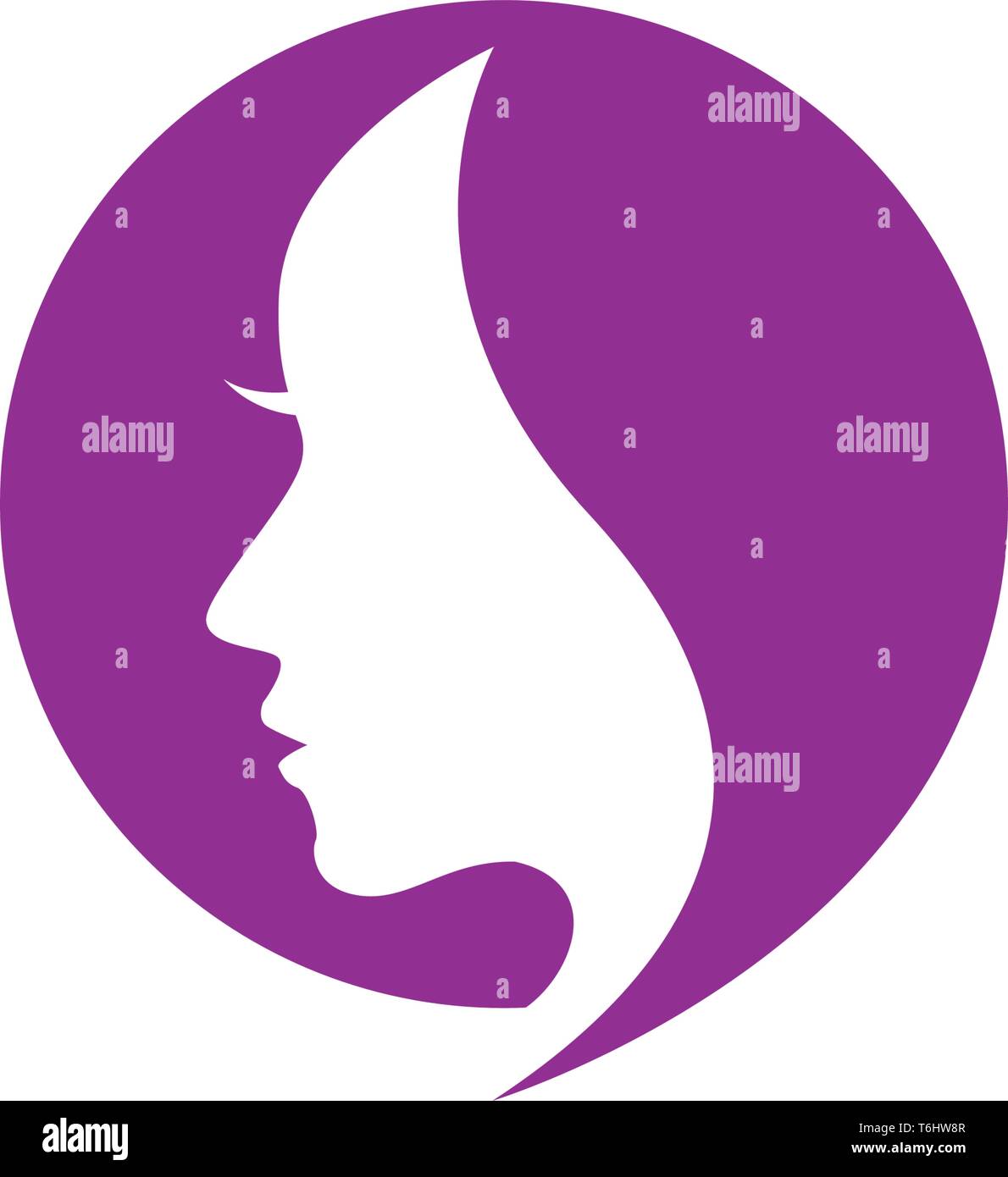 hair woman and face logo and symbols Stock Vector Image & Art - Alamy