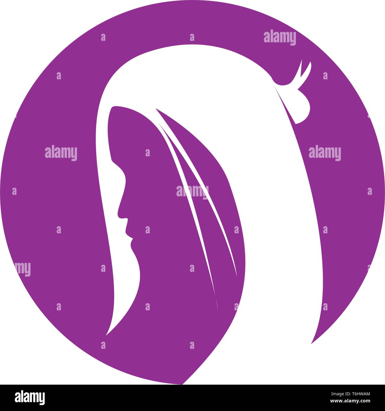 hair woman and face logo and symbols Stock Vector Image & Art - Alamy