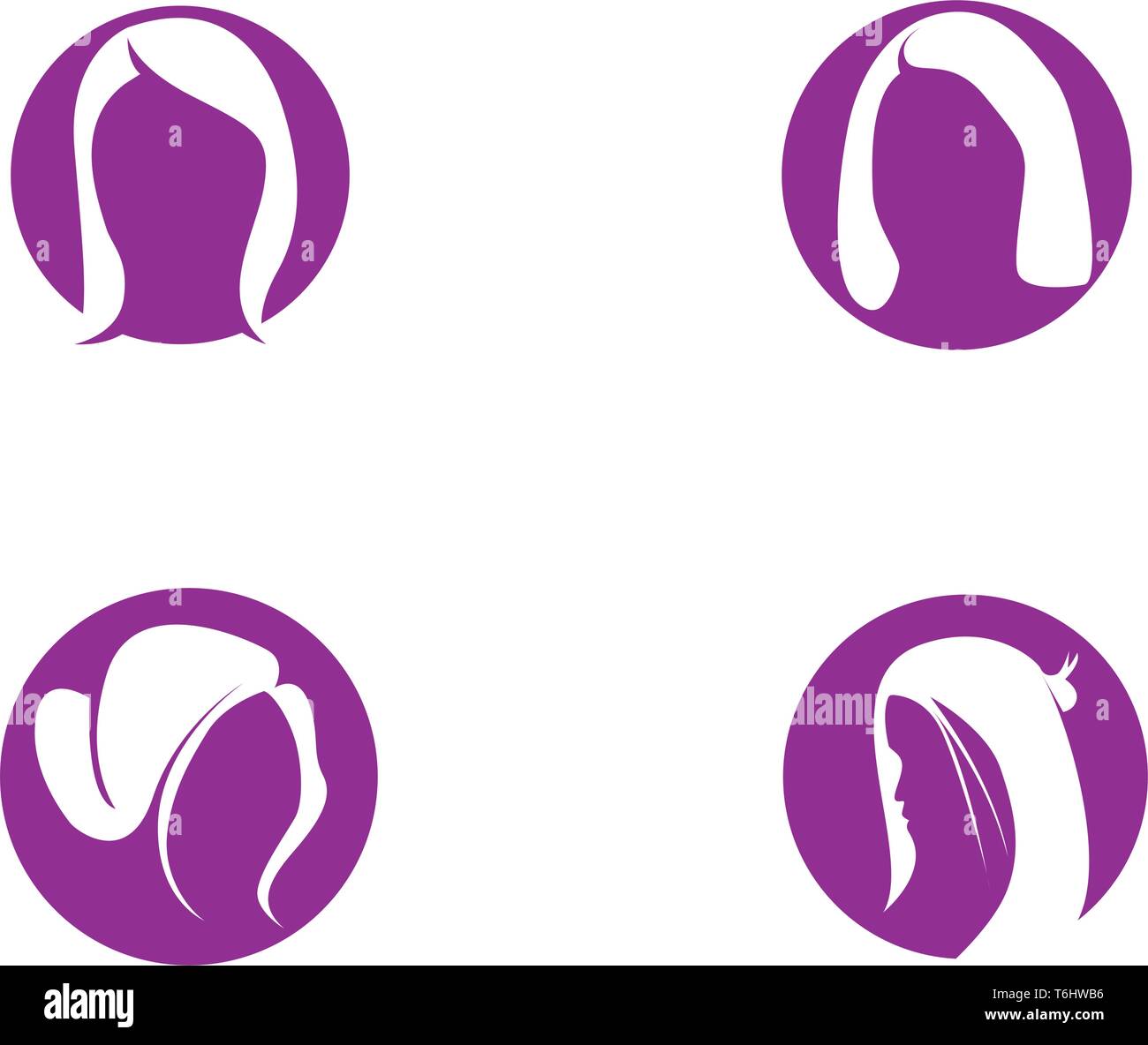 Face pretty woman logo Cut Out Stock Images & Pictures - Alamy