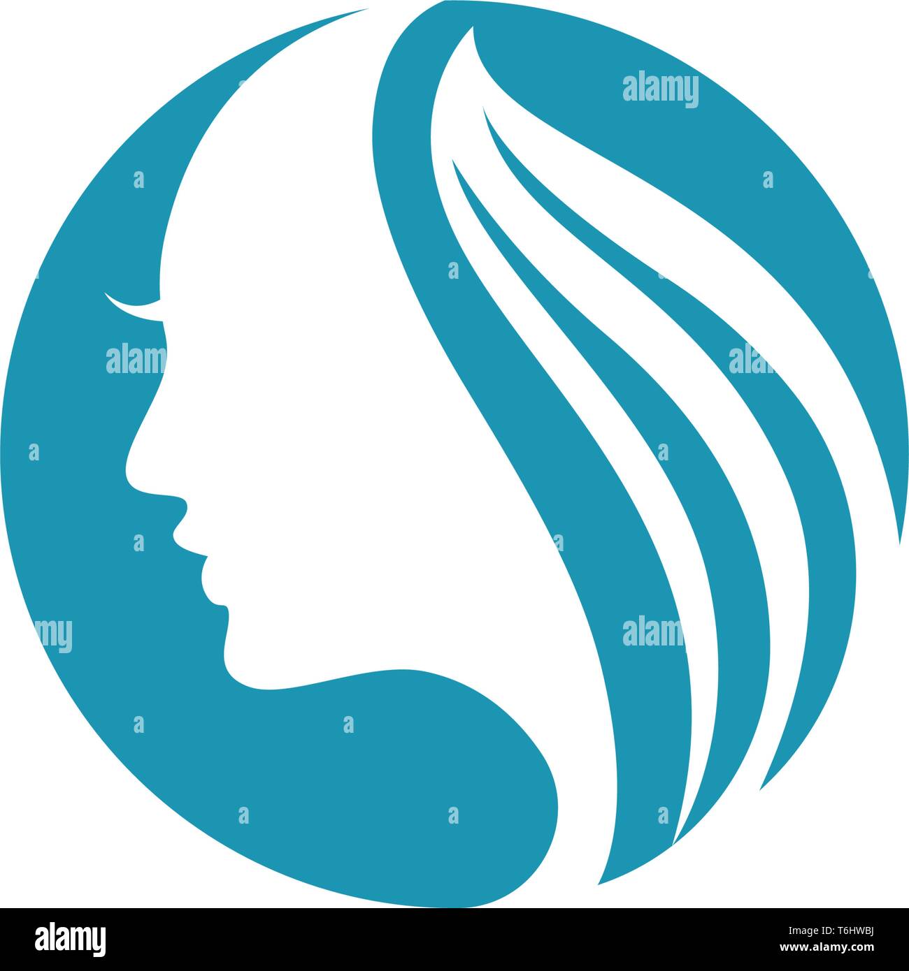 hair woman and face logo and symbols Stock Vector Image & Art - Alamy