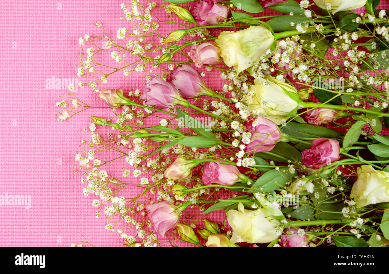 Floral background with copy and negative space for feminine holiday ...