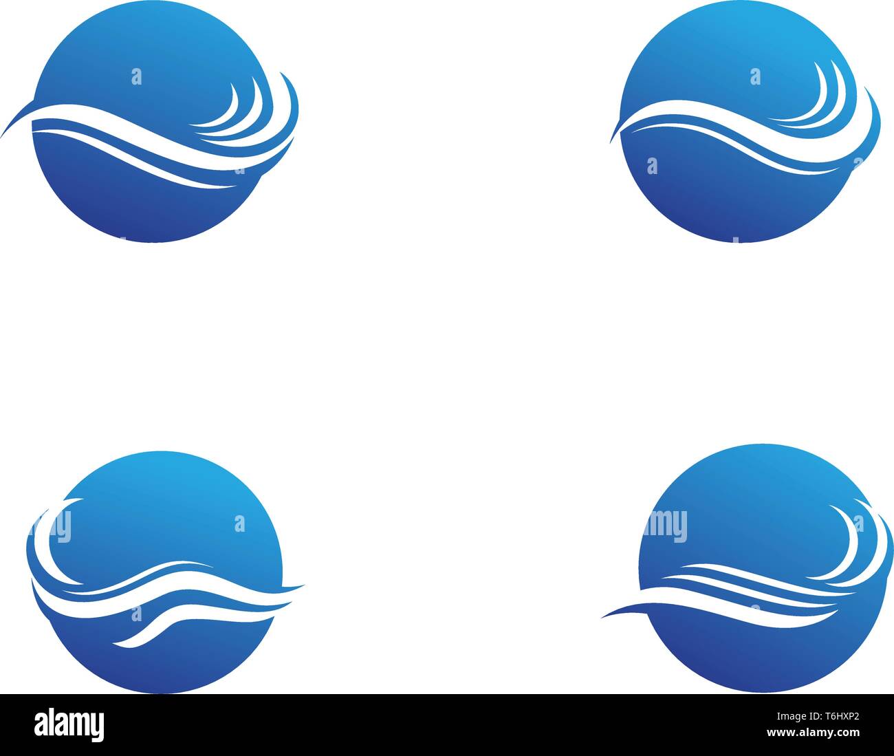Water Wave symbol and icon Logo Template vector Stock Vector Image ...