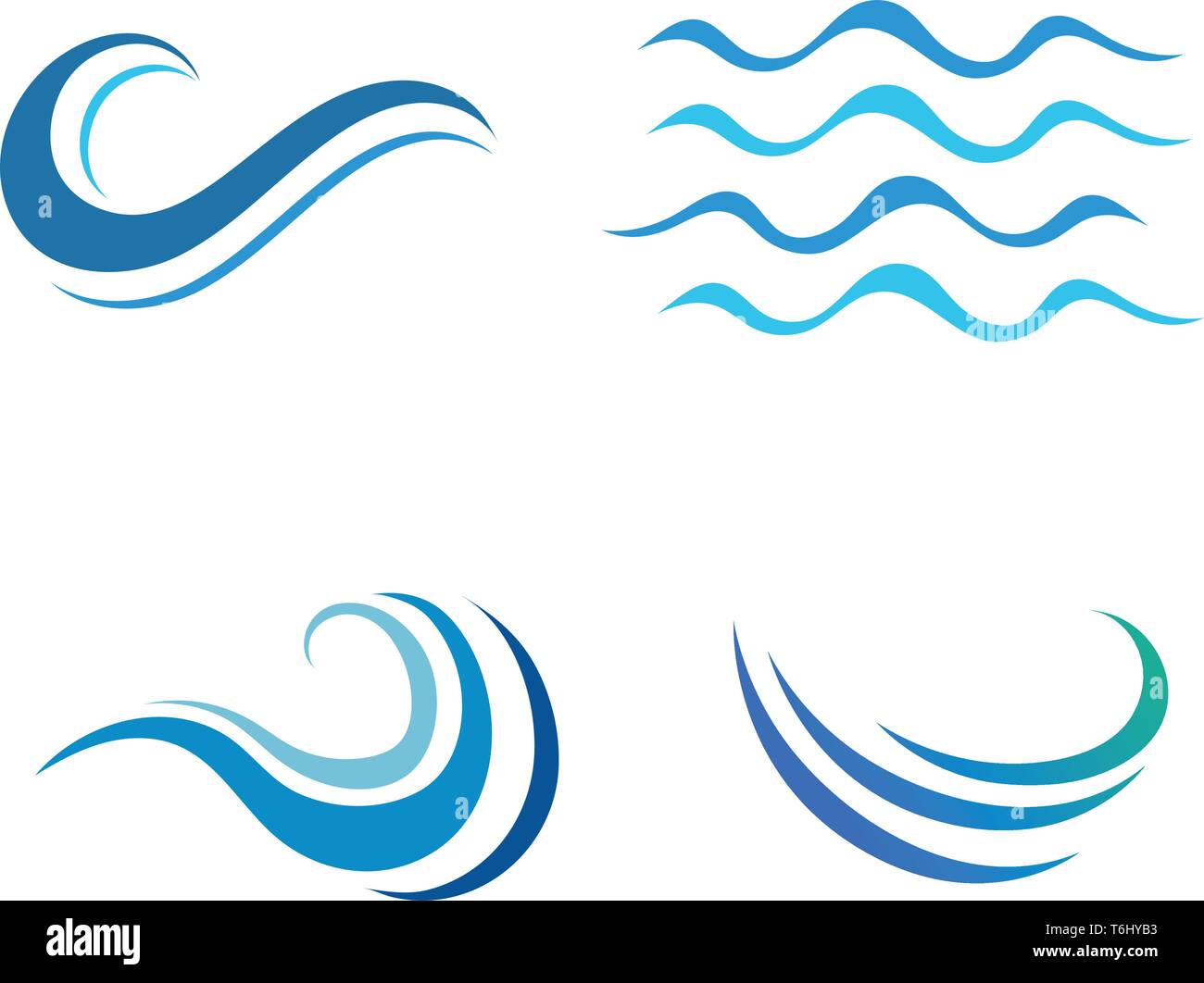 Water Wave symbol and icon Logo Template vector Stock Vector Image ...