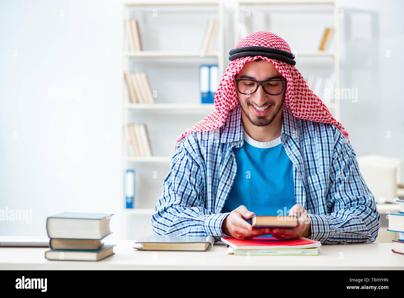 Arab student preparing for university exams Stock Photo - Alamy