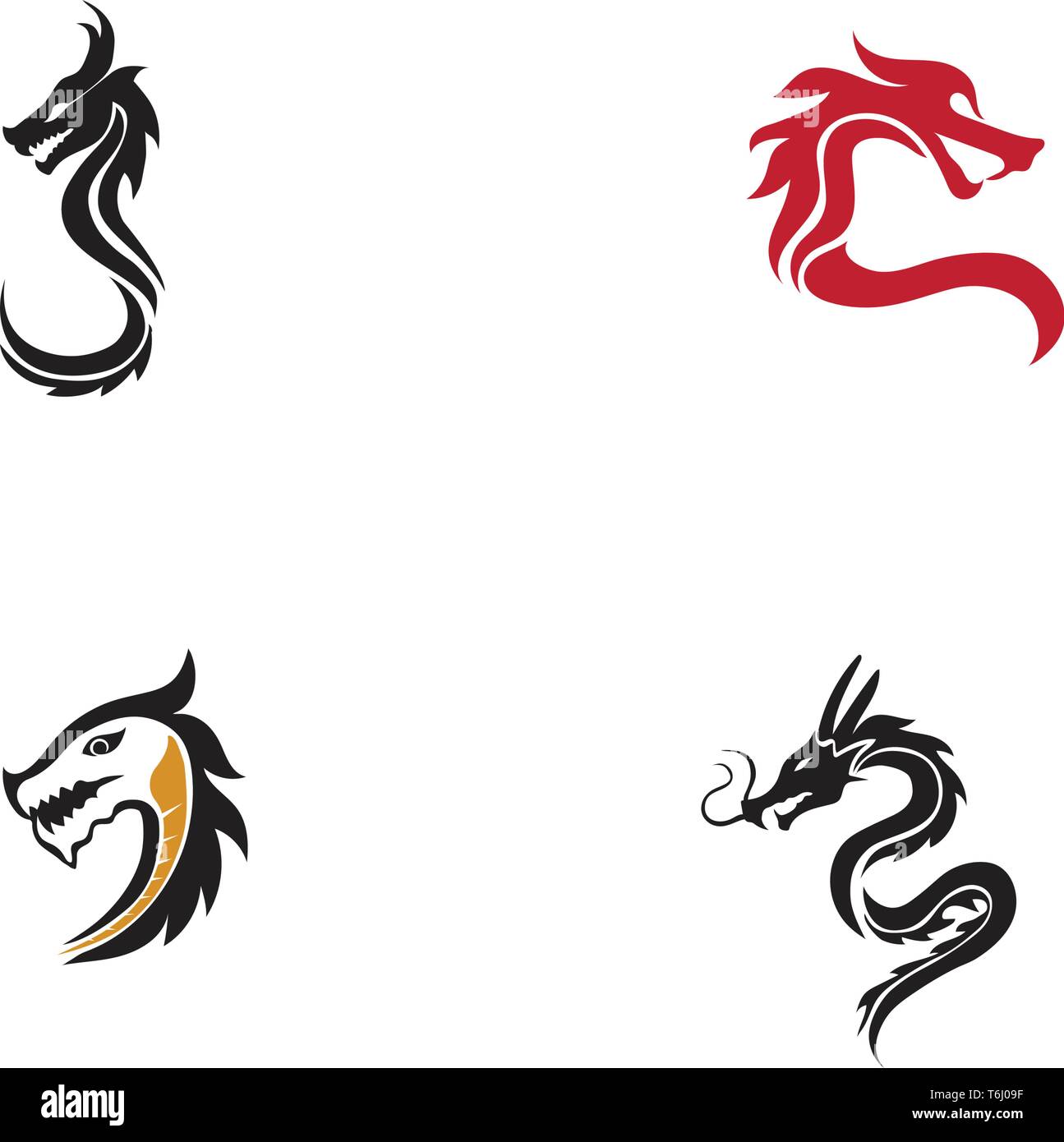 Dragon logo icon Stock Vector Image & Art - Alamy