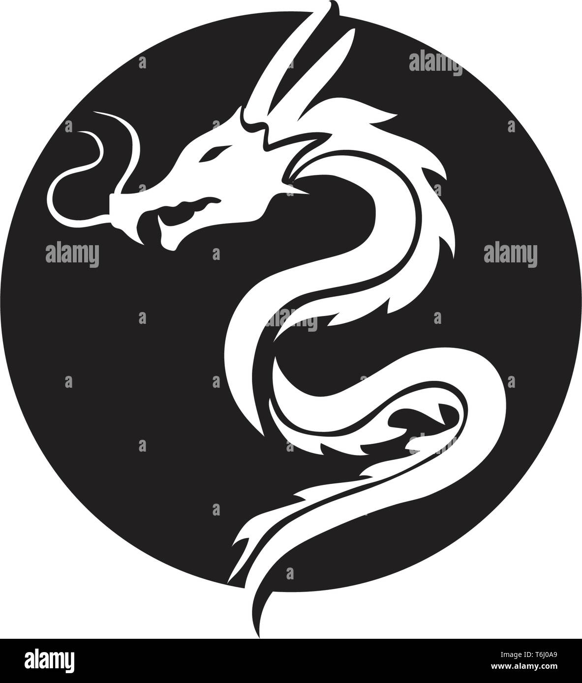 Dragon logo icon Stock Vector Image & Art - Alamy