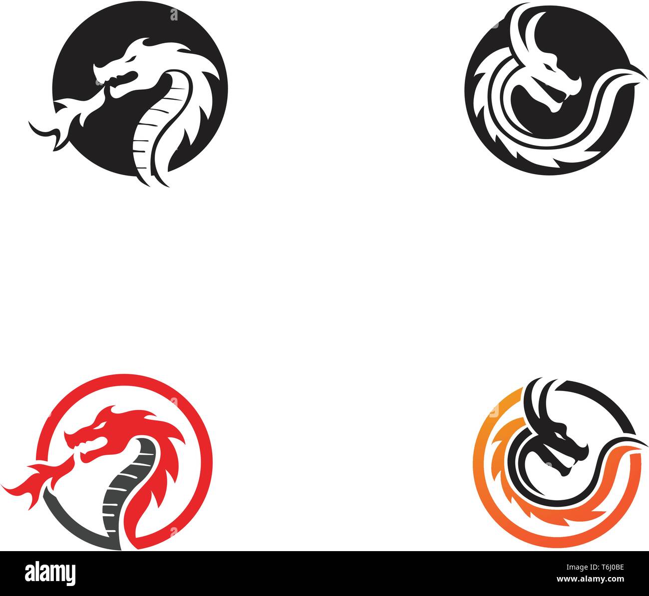 Dragon logo icon Stock Vector Image & Art - Alamy