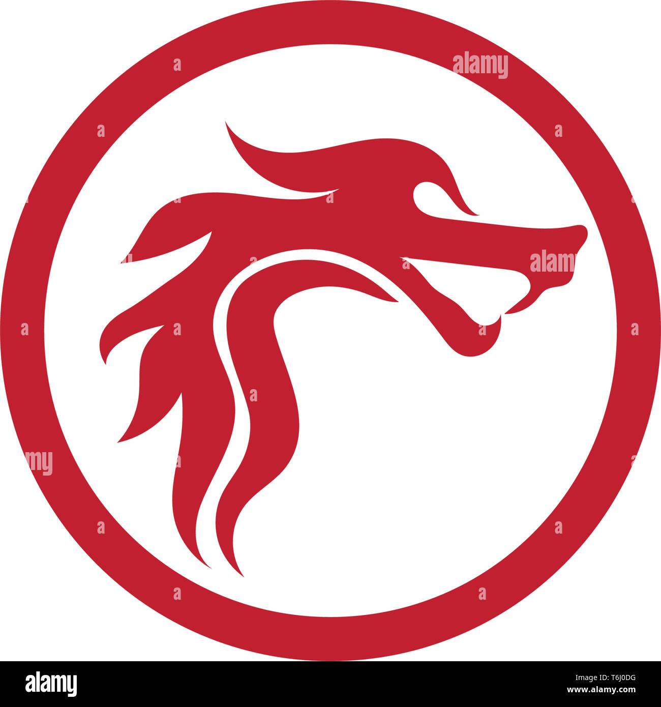 Dragon logo icon Stock Vector Image & Art - Alamy