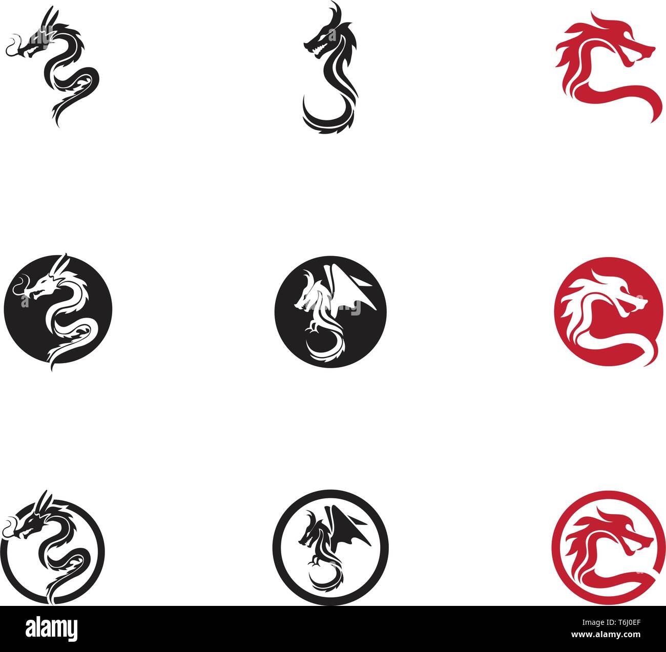 Dragon logo icon Stock Vector Image & Art - Alamy