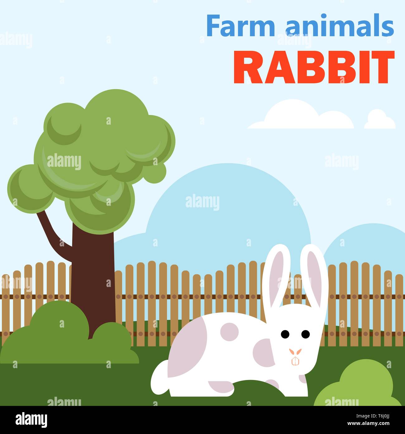 Farm animal rabbit Stock Vector Image & Art - Alamy