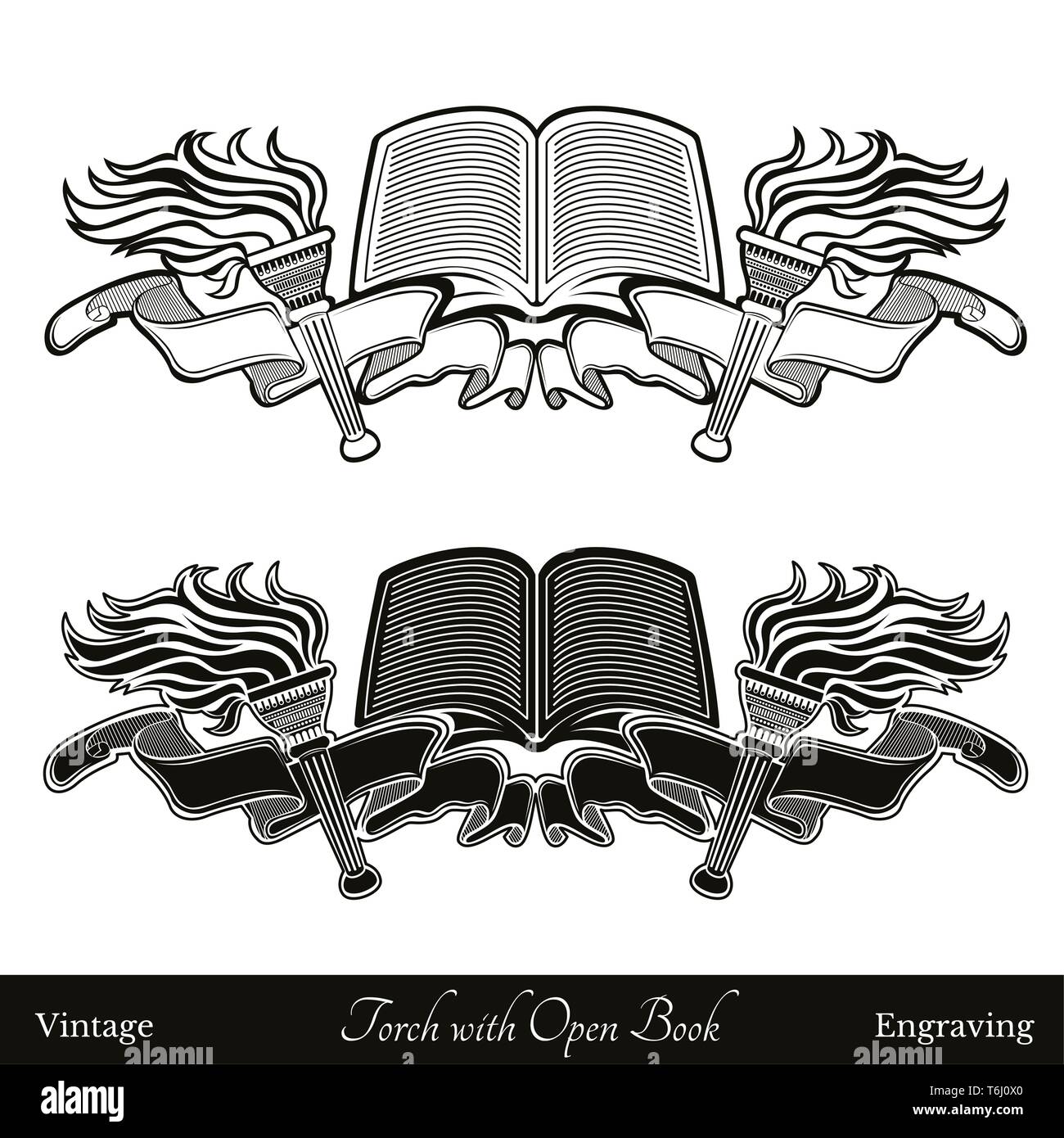 Stencil style book Stock Vector Images - Alamy