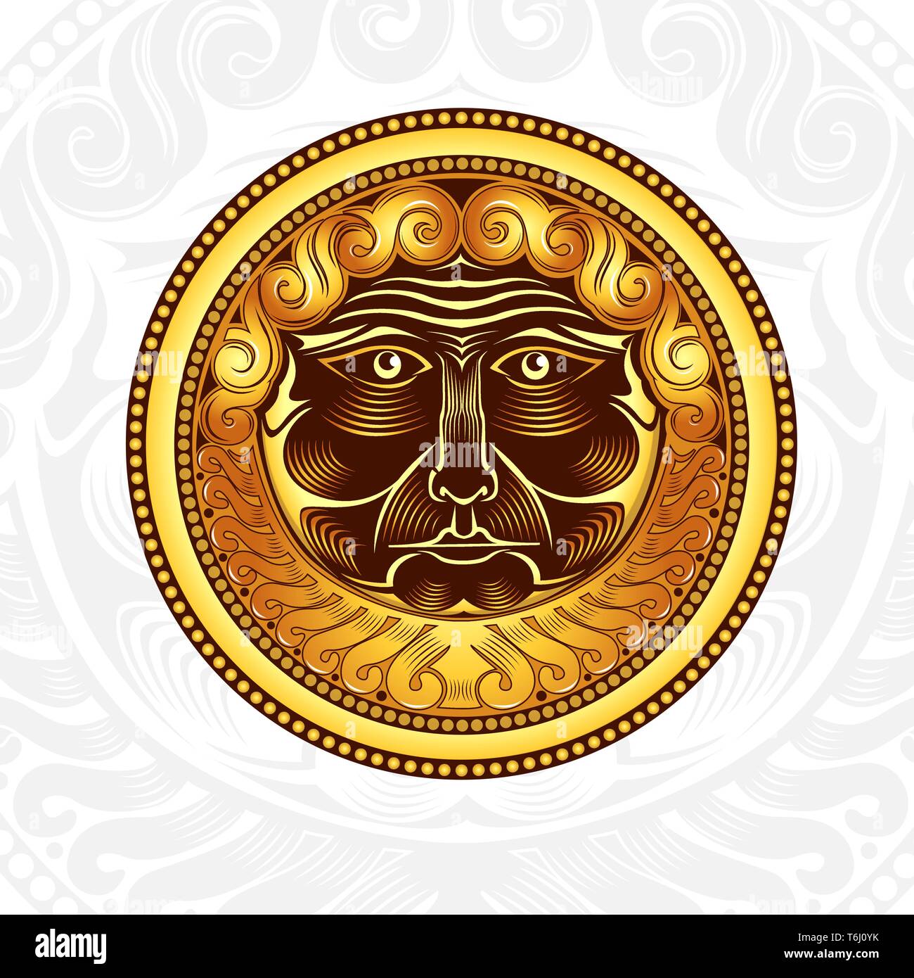 golden vintage sun background label Stock Vector Image & Art - Alamy