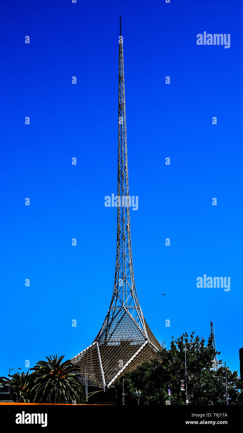 Melbourne Concert Hall spire. Art Precinct Stock Photo - Alamy