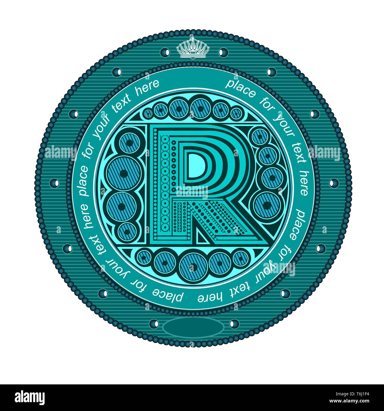 type capital letter r circle banner label Stock Vector Image & Art - Alamy