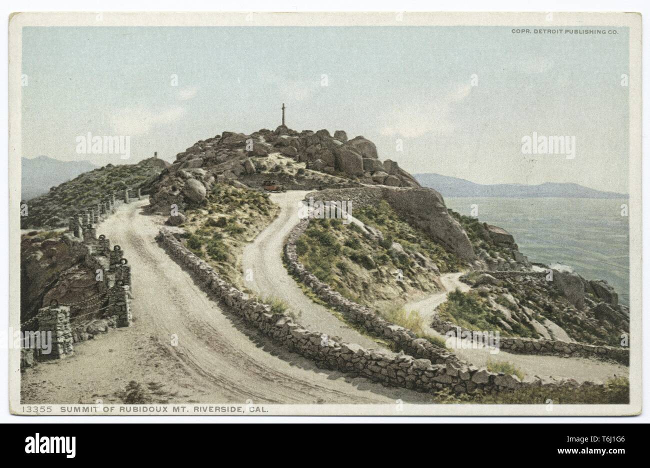 Detroit Publishing Company vintage postcard of the summit of Rubidoux ...