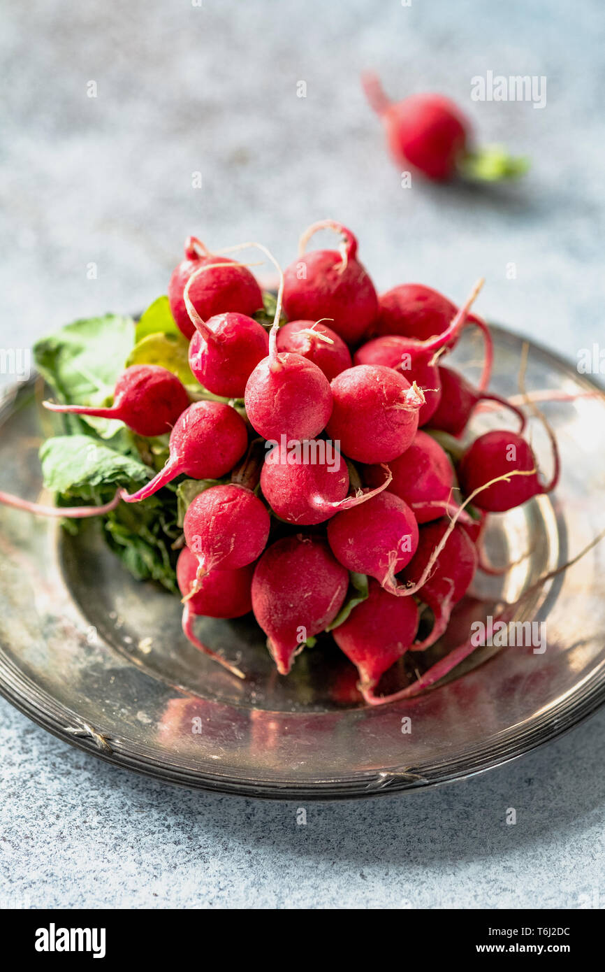 Radishes with salt and butter hi-res stock photography and images - Alamy