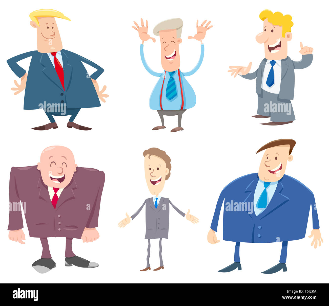 businessmen cartoon characters set Stock Photo - Alamy