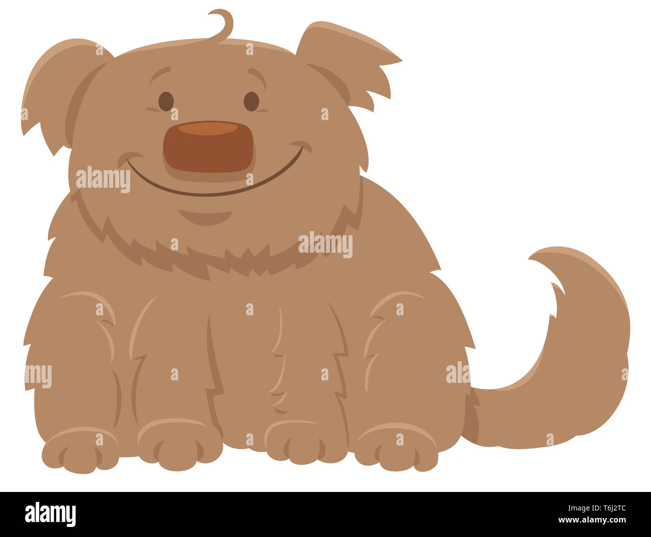 happy shaggy dog cartoon character Stock Photo - Alamy