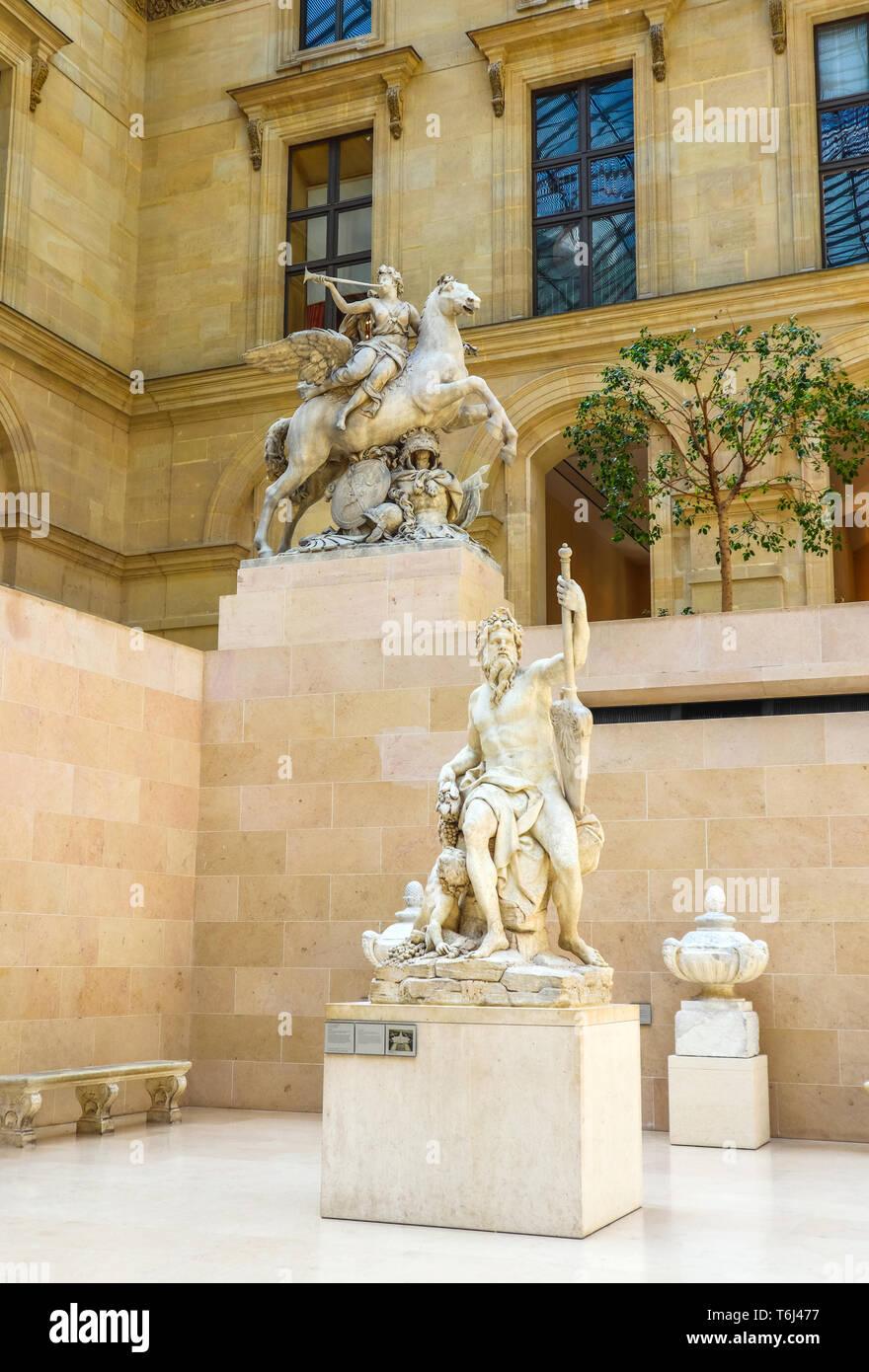 Cour Marly In The Louvre Museum High Resolution Stock Photography and ...