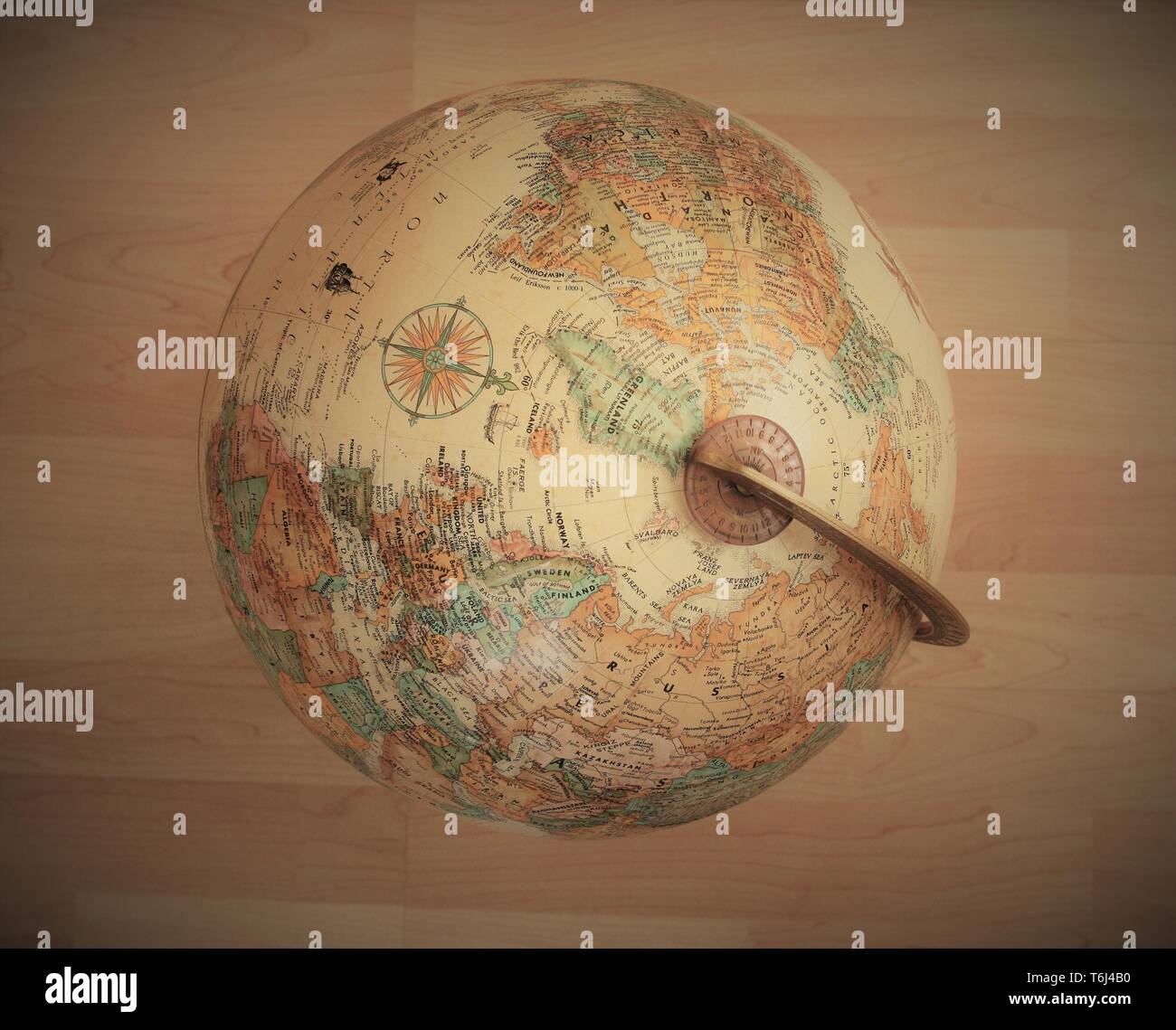 Globe from north pole hi-res stock photography and images - Alamy