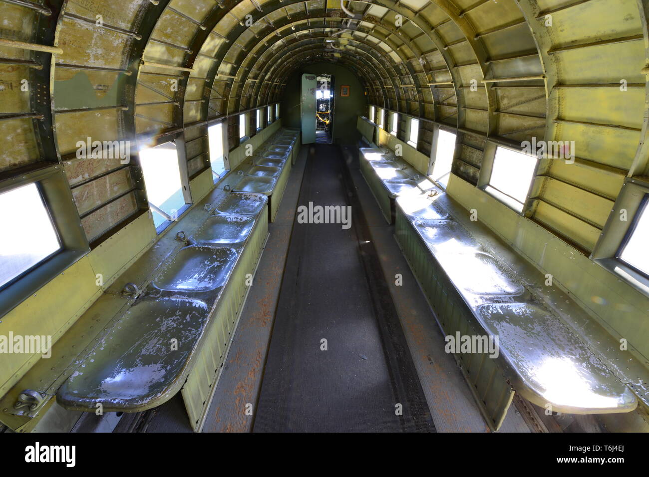 The inside of a DC-3 Dakota Stock Photo - Alamy