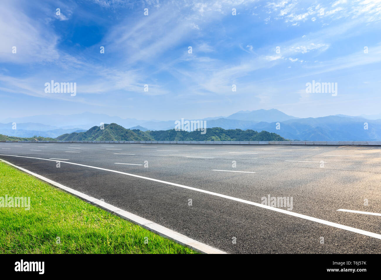 New highway road and beautiful mountain natural landscape Stock Photo ...
