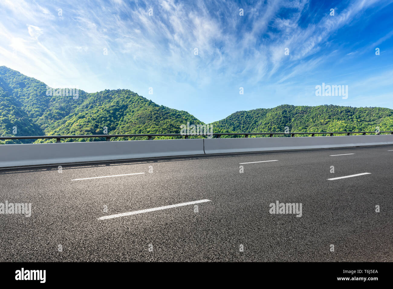New highway road and beautiful mountain natural landscape Stock Photo ...