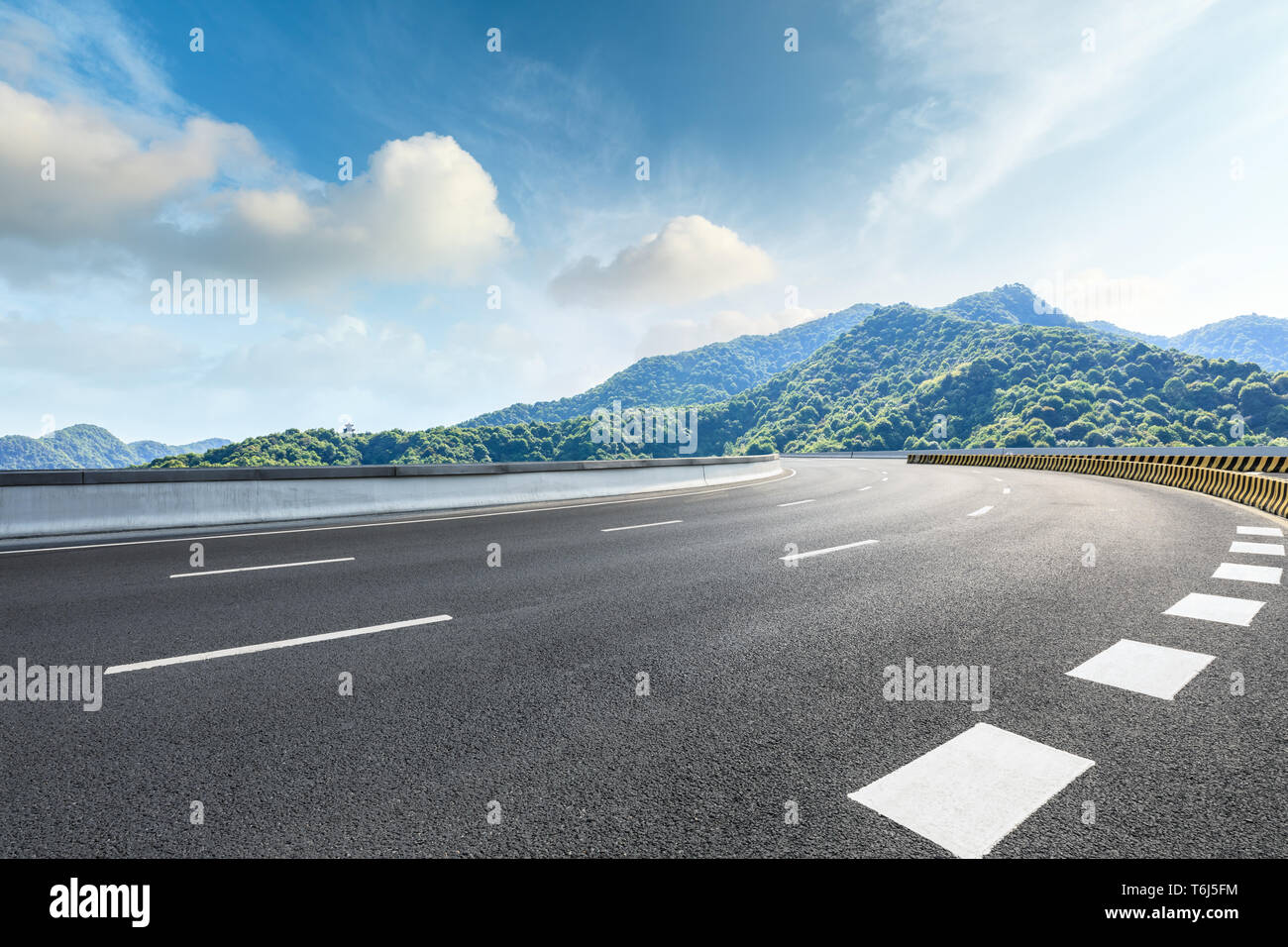 New highway road and beautiful mountain natural landscape Stock Photo ...