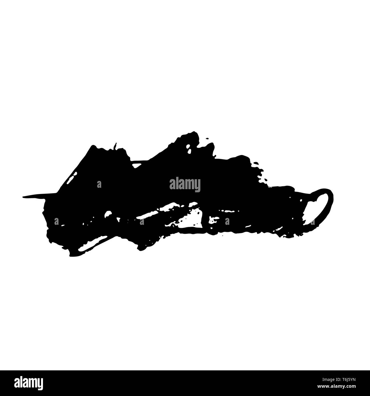 Abstract hand drawn ink dry brush banner. Vector illustration Stock ...