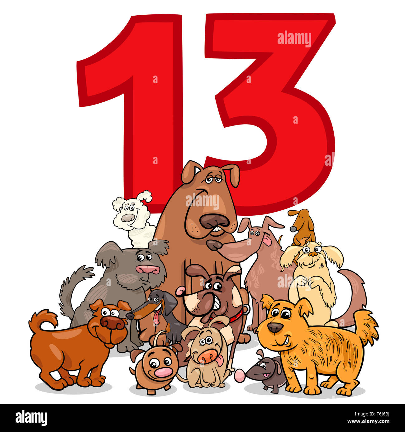 Funny number 13 Cut Out Stock Images & Pictures - Alamy