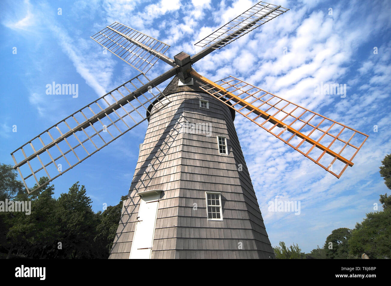 Low angle picture of the beautiful Hook Windmill (also as Old Hoo Mill ...