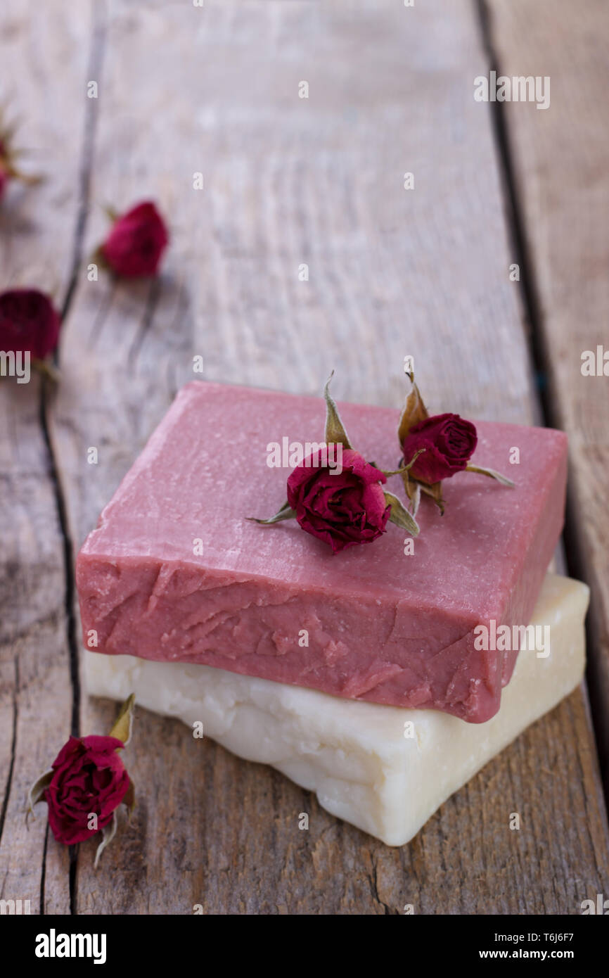 Natural hand made soap Stock Photo - Alamy