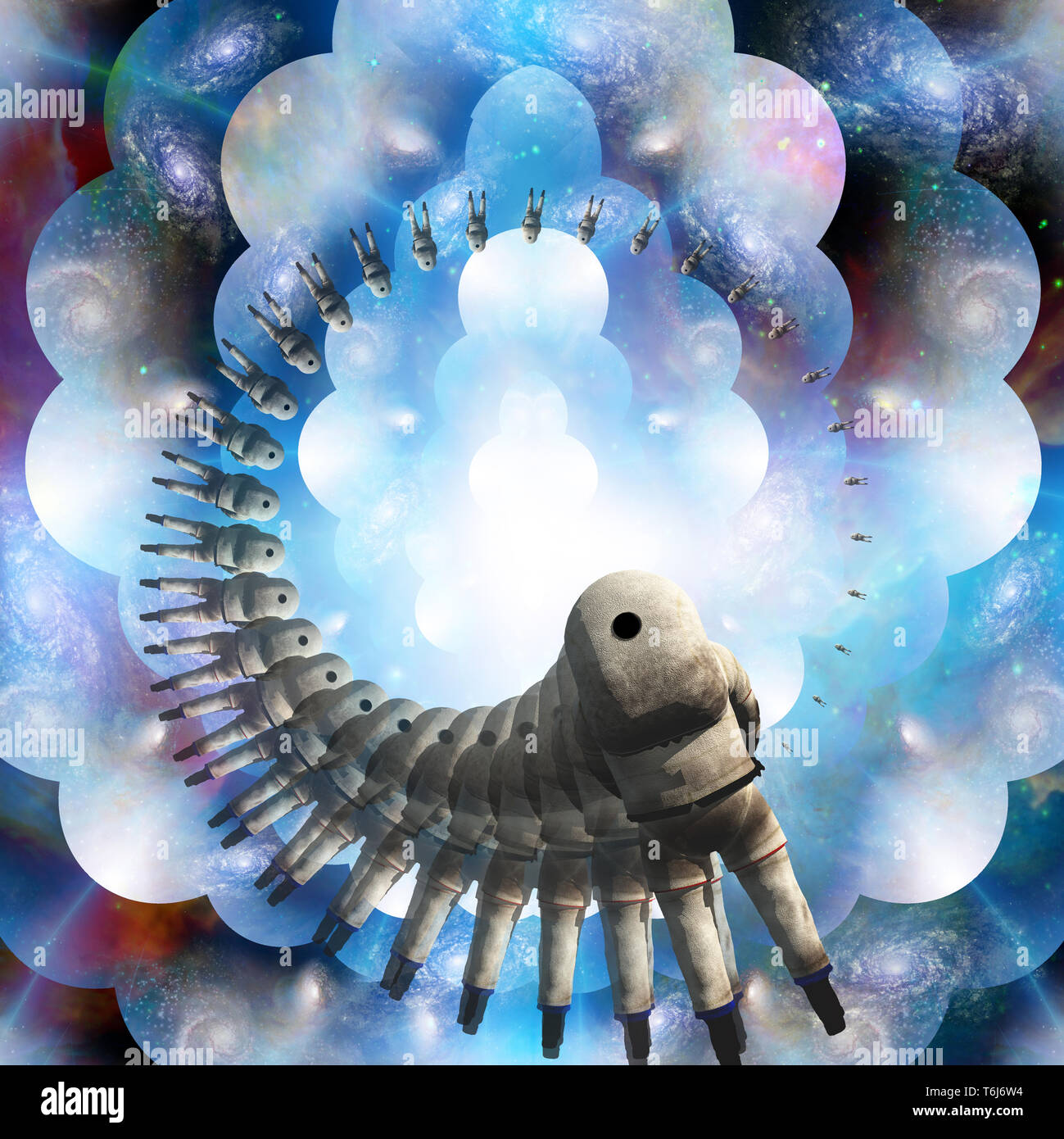 Modern Art. Astronaut in Deep Space. 3D rendering Stock Photo - Alamy