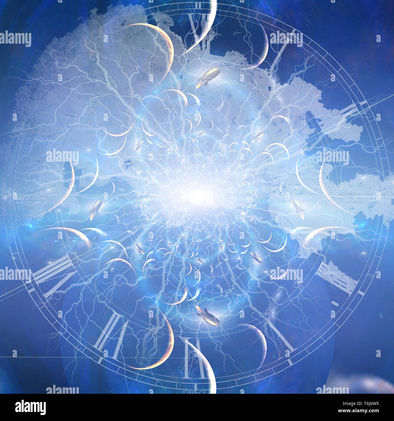 Modern surreal art. Space and time Stock Photo - Alamy