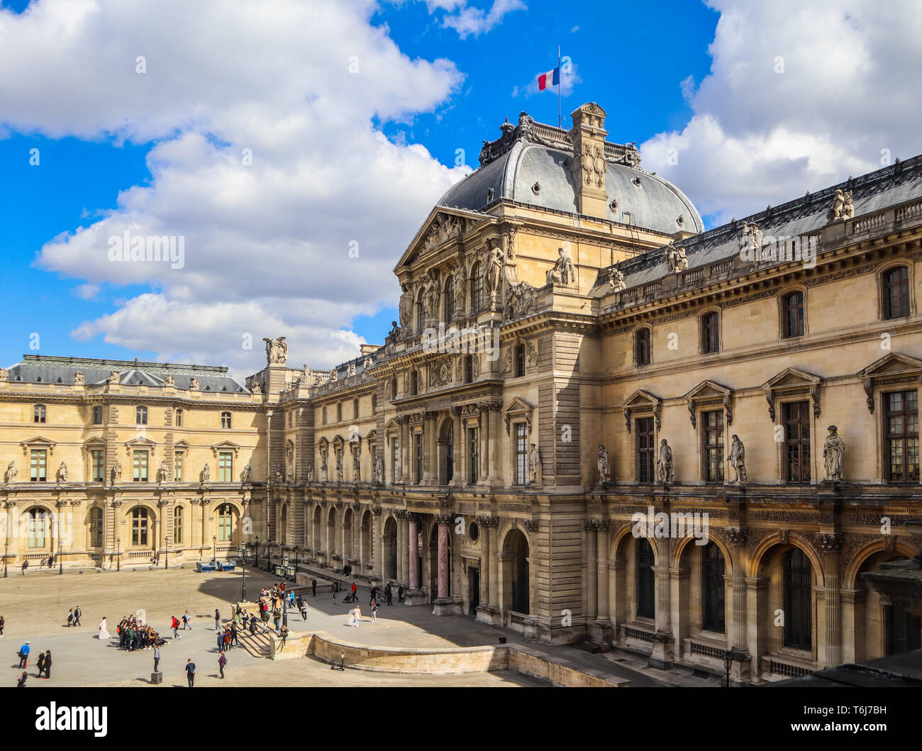 Clock facade louvre paris hi-res stock photography and images - Alamy