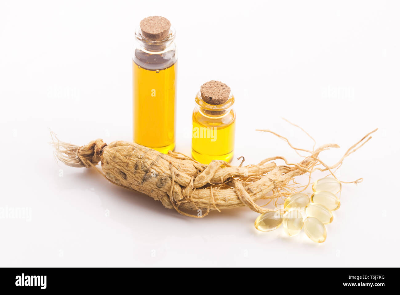 Extract of ginseng root Stock Photo - Alamy