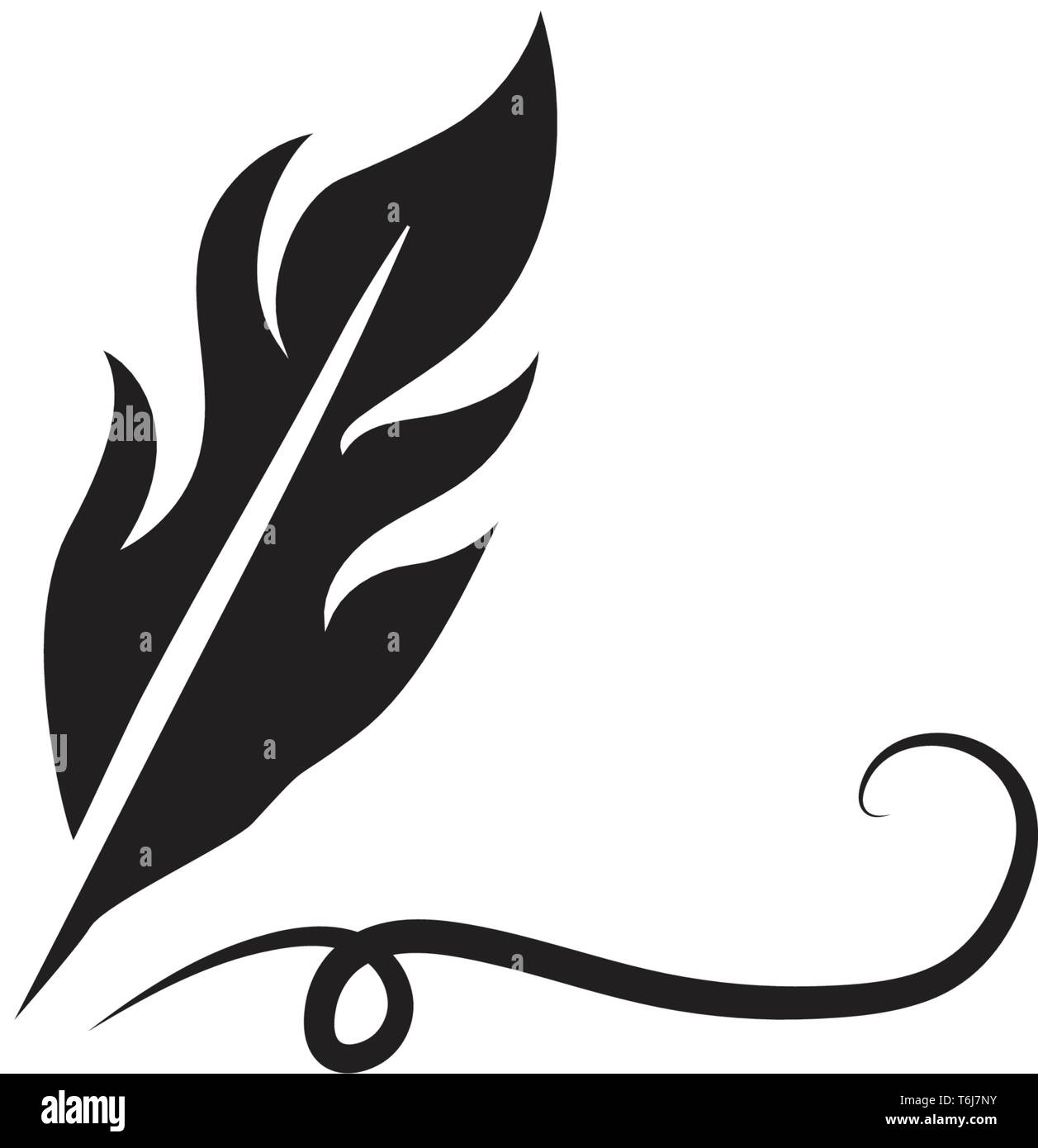 Feather pen write sign logo template app icons Stock Vector Image & Art ...