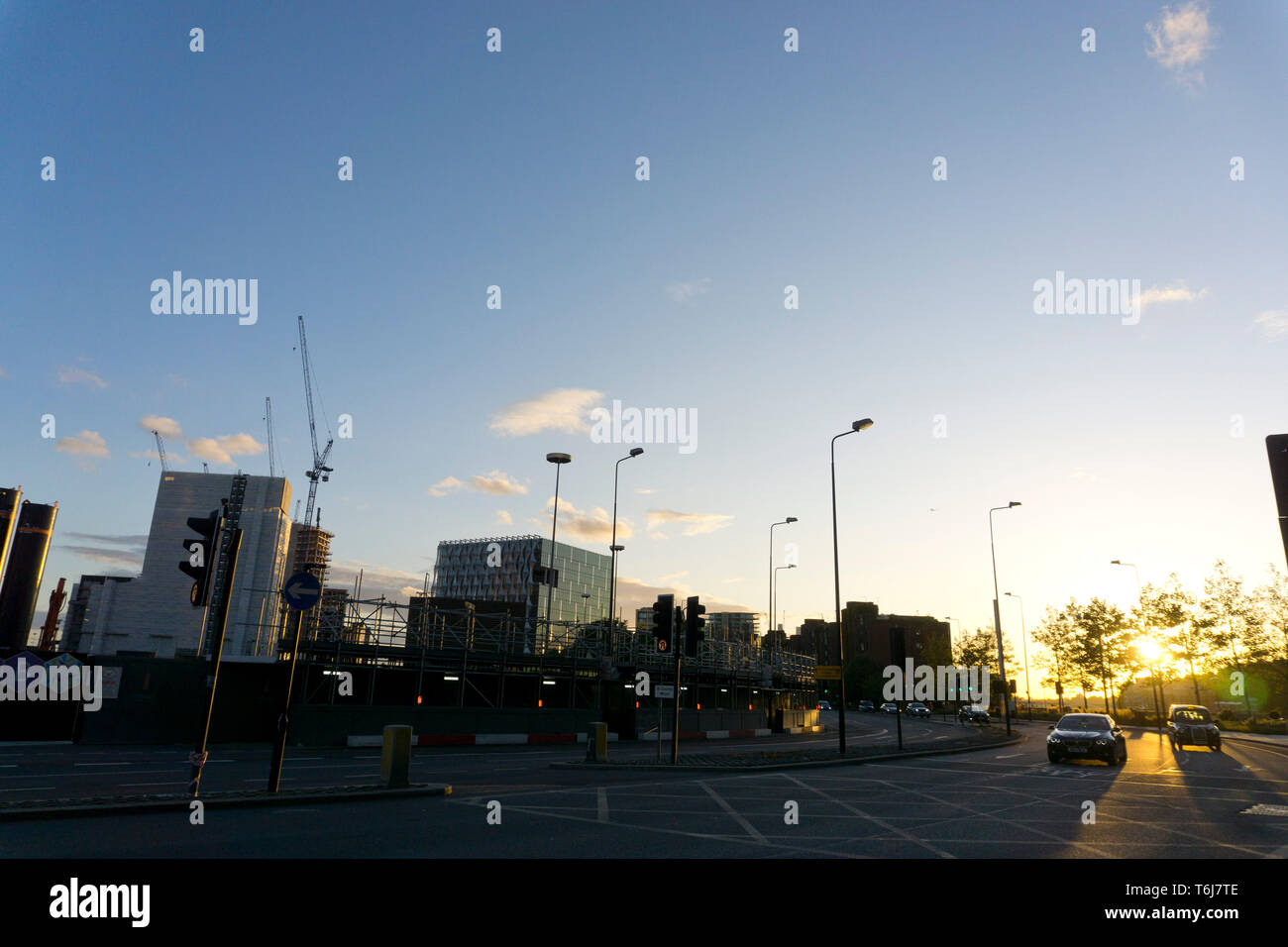 Nine Elms lane at sunset in south London. 13/09/2017 Stock Photo - Alamy