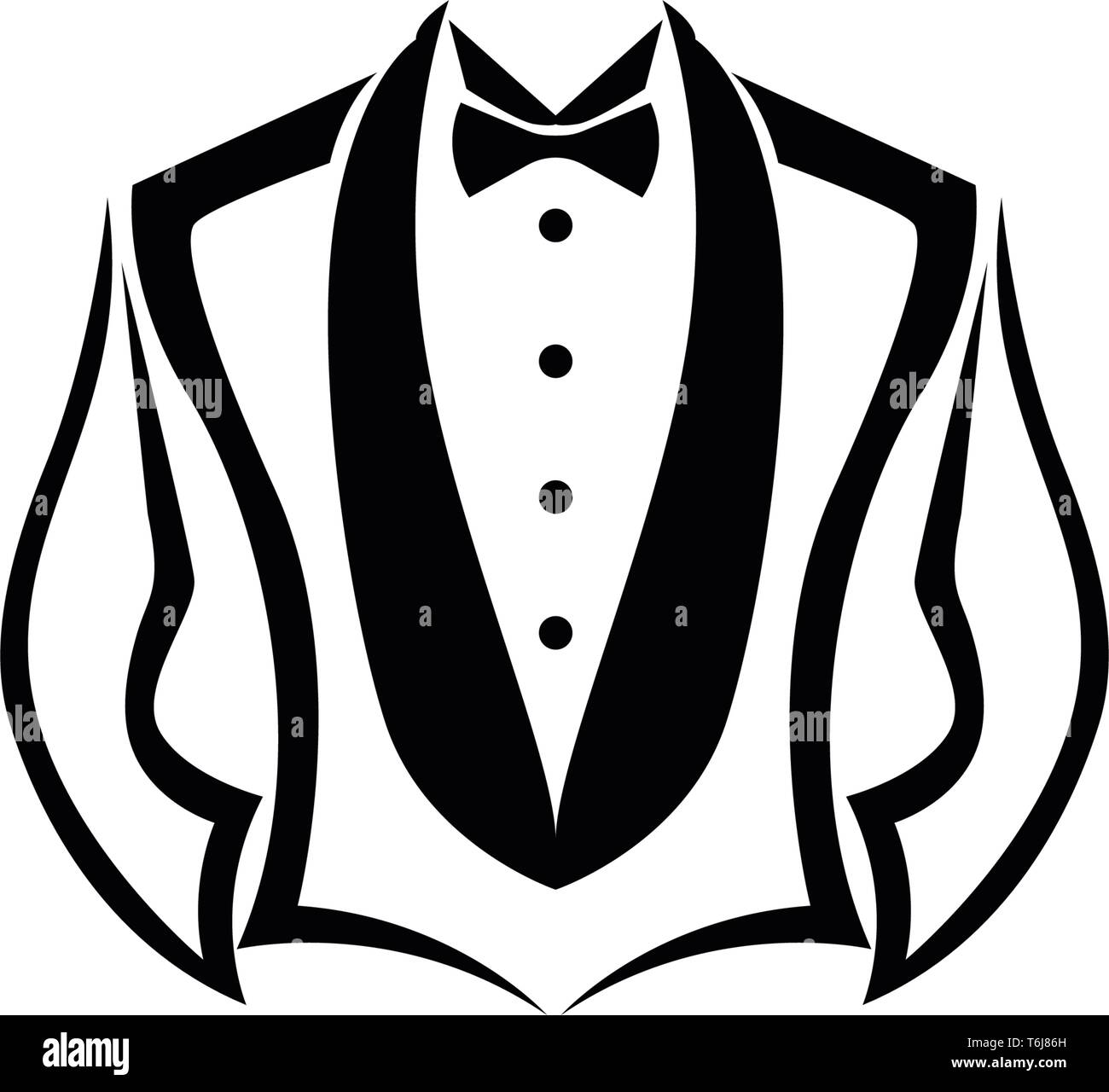 Tuxedo logo and symbols black icons template Stock Vector Image & Art ...